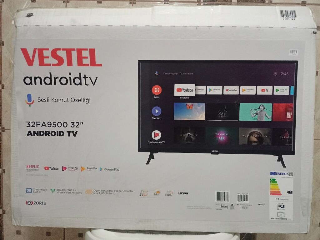 2.EL VESTEL 32 FA 9500 32" 82 Ekran Uydu Alıcılı Full HD ANDROİD Smart ...