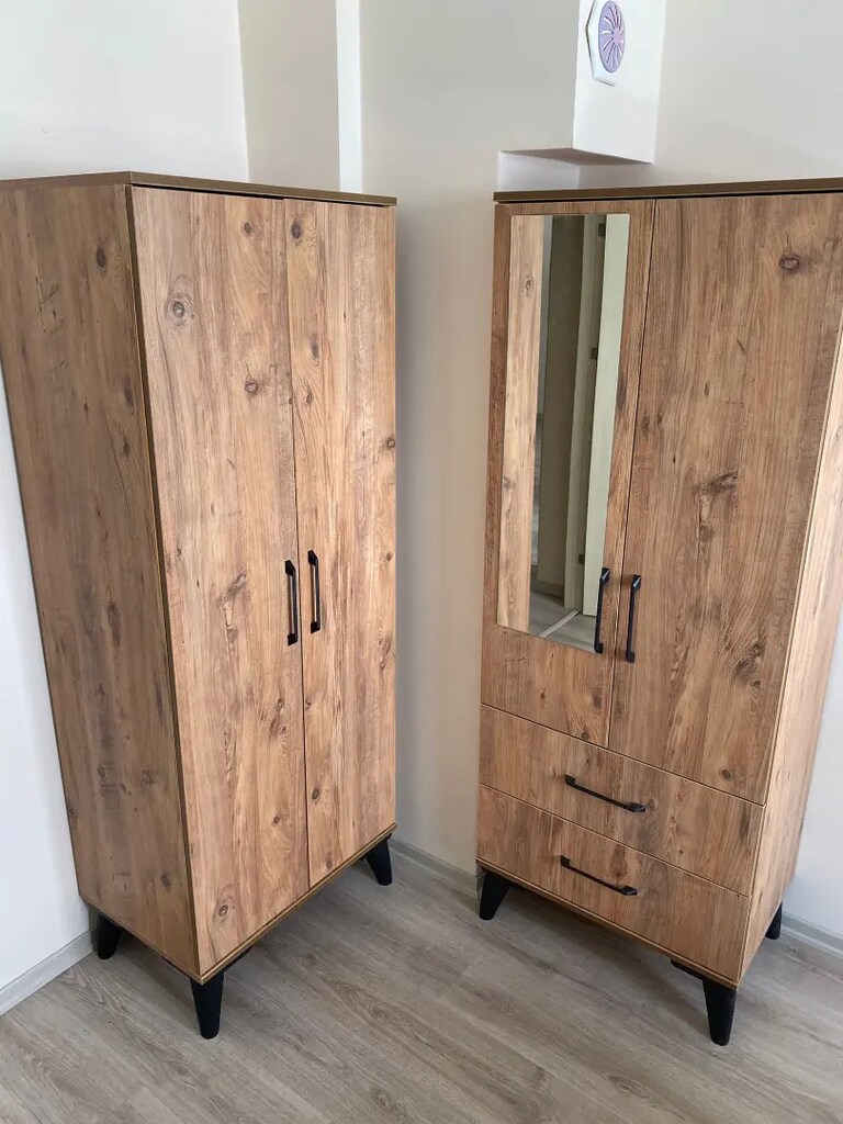 4 kapılı aynalı gardolap elbise dolabı - Mobilya - 1680384442