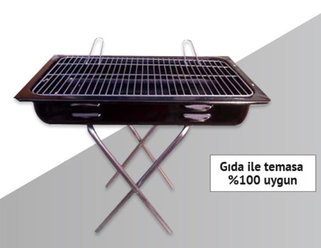 Ebru Trade Büyük Emaye Mangal – 304 Kalite Paslanmaz Krom Izgaralı ...