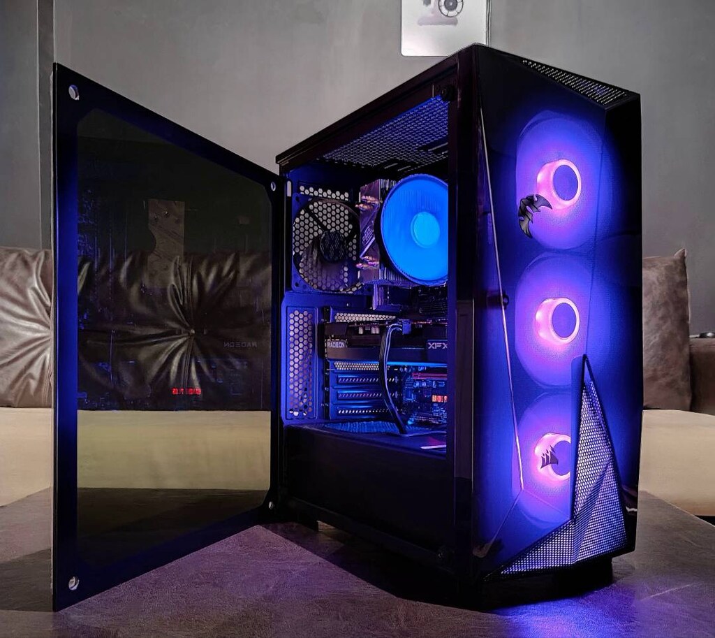 Gaming PC Kasa Oyuncu Bilgisayarı Kasası Ryzen 3600X RX 6600XT 16 Ram ...