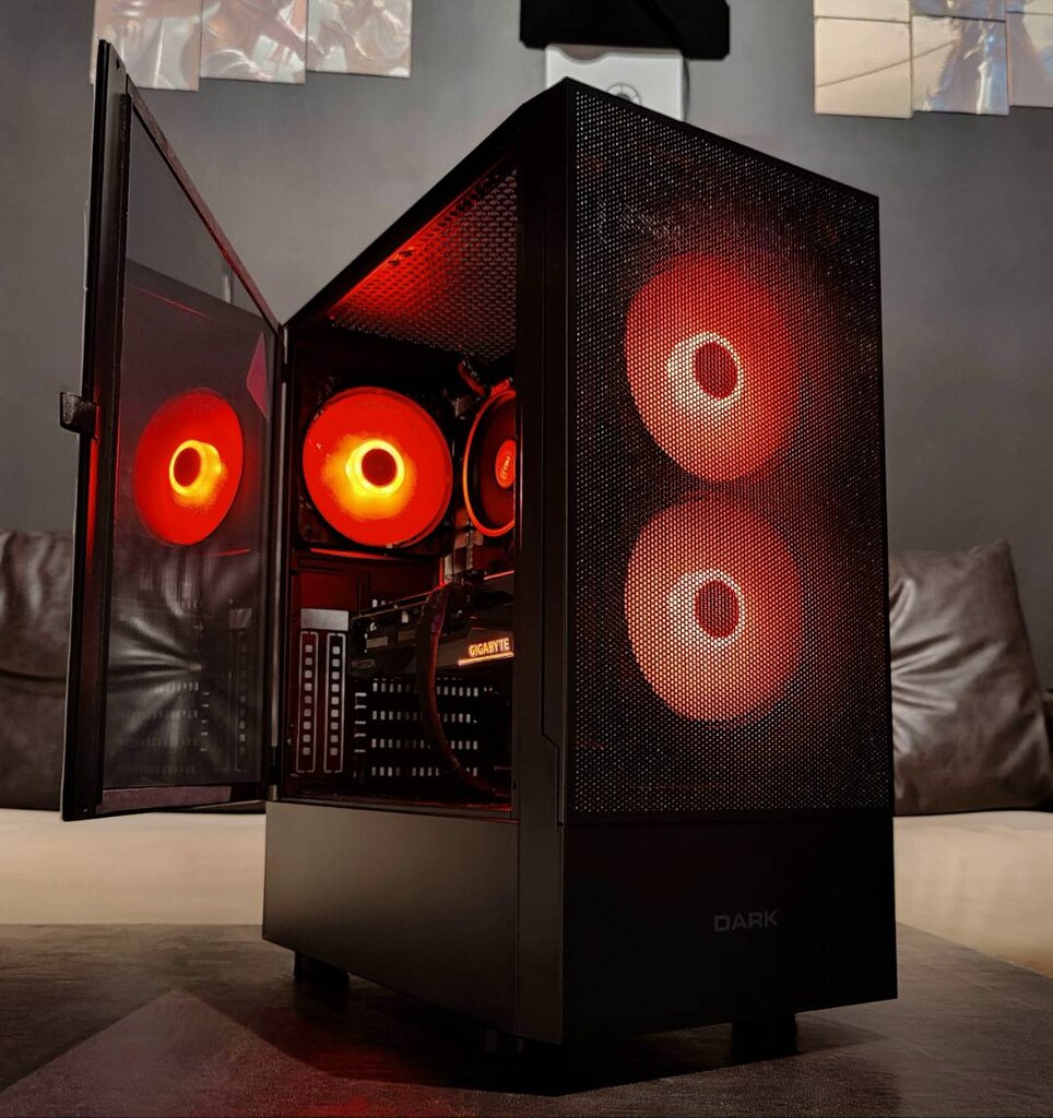 Gaming PC Kasa Oyuncu Bilgisayarı Kasası Ryzen 5500 RX 6650 XT 16 Ram ...