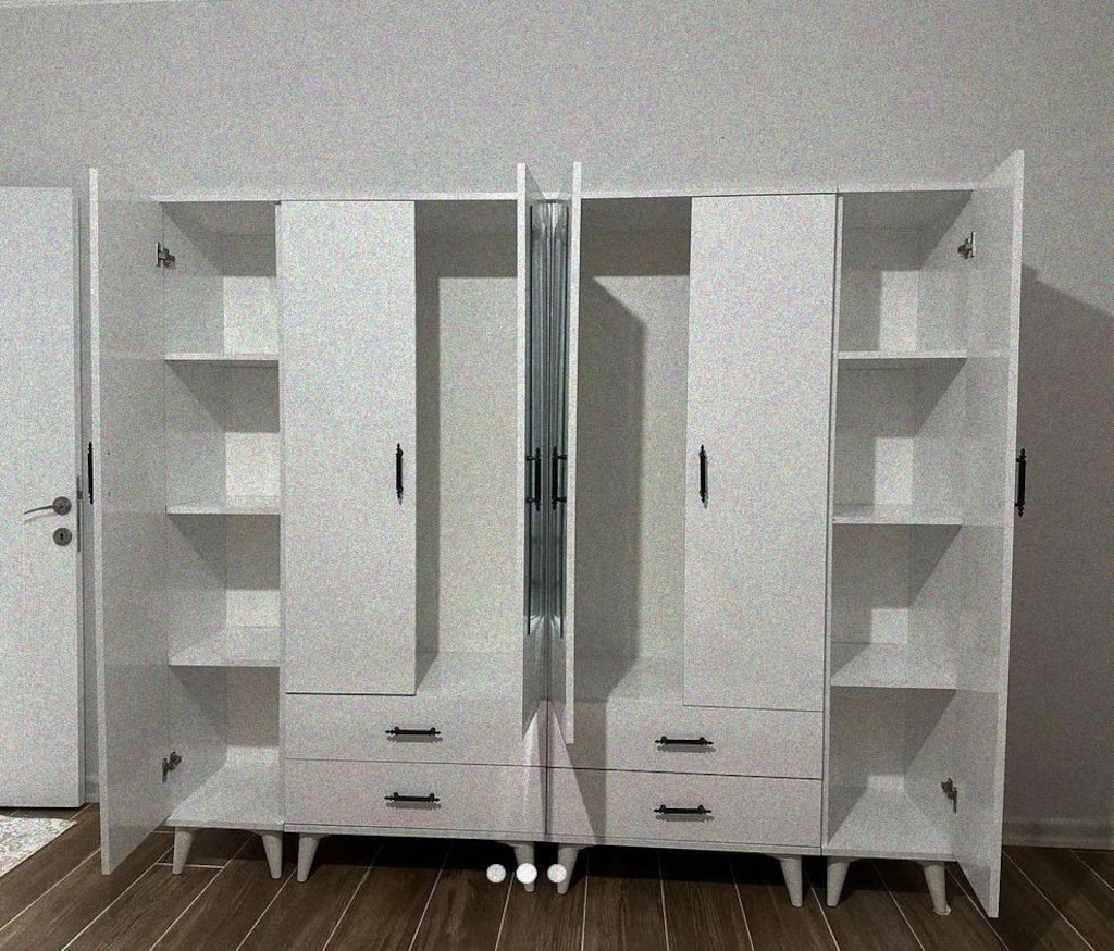 Beyaz ELBİSE DOLABI GARDOLAP DOLAP MOBİLYA 324 - Mobilya - 1681903490