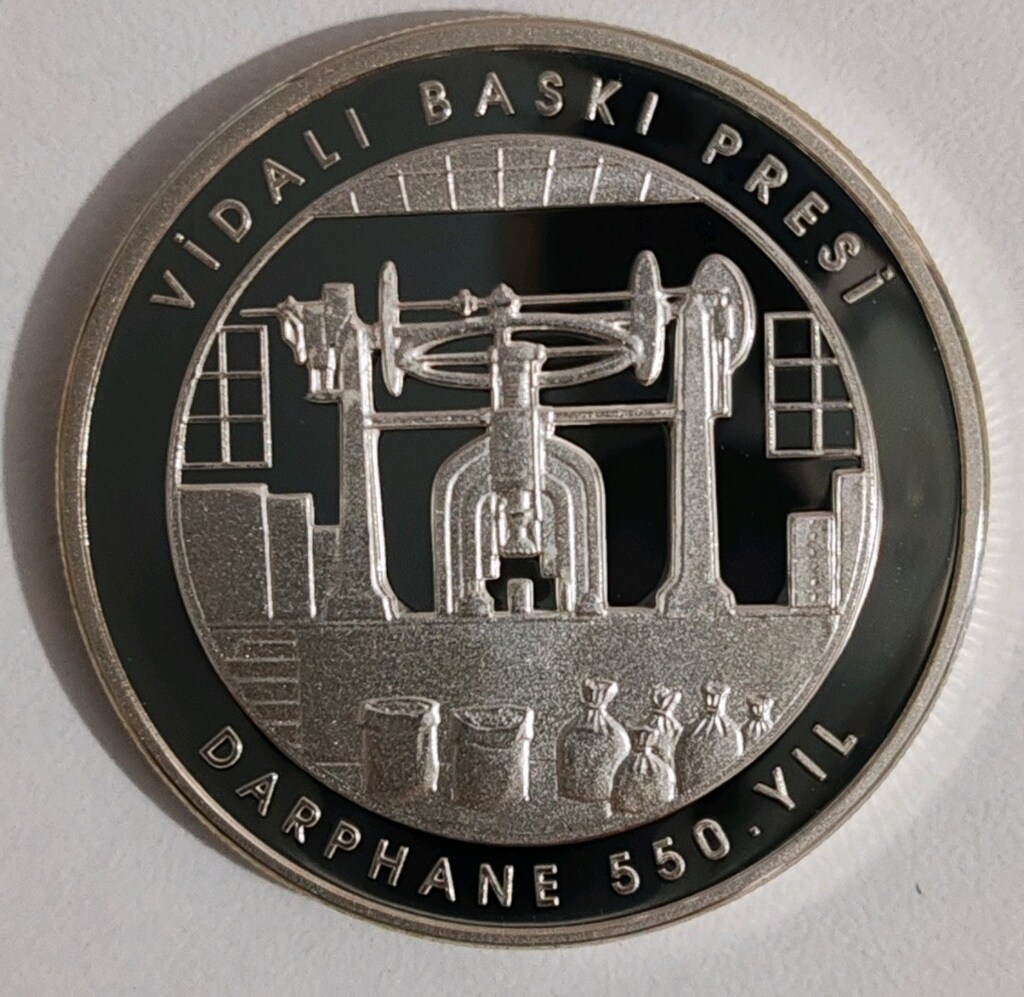Darphane'nin 550. Kuruluş Yıldönümü Gümüş Hatıra Parası | Türkiye'deki ...