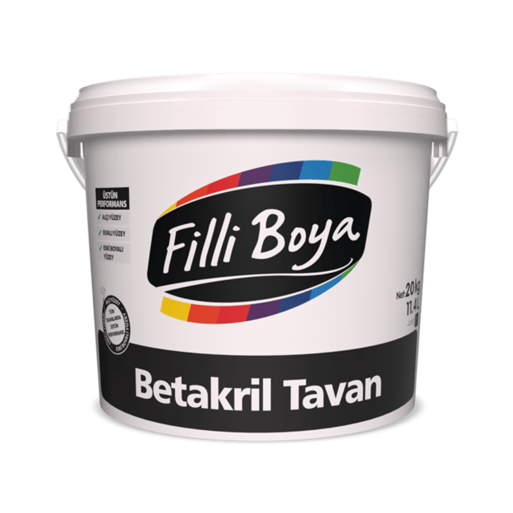FİLLİ BOYA BETAKRİL TAVAN BOYASI 3.5 KİLO BEYAZ YÜKSEK KAPATICI ...