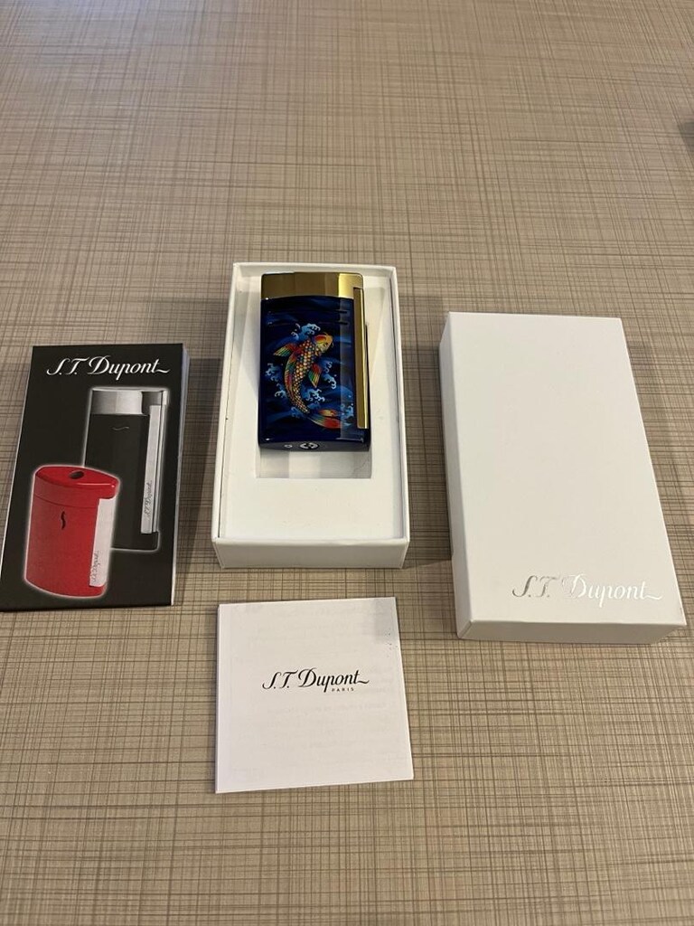 S.T. Dupont Koi Fish Maxijet Golden Blue Çakmak 20397 - letgo'dan ...