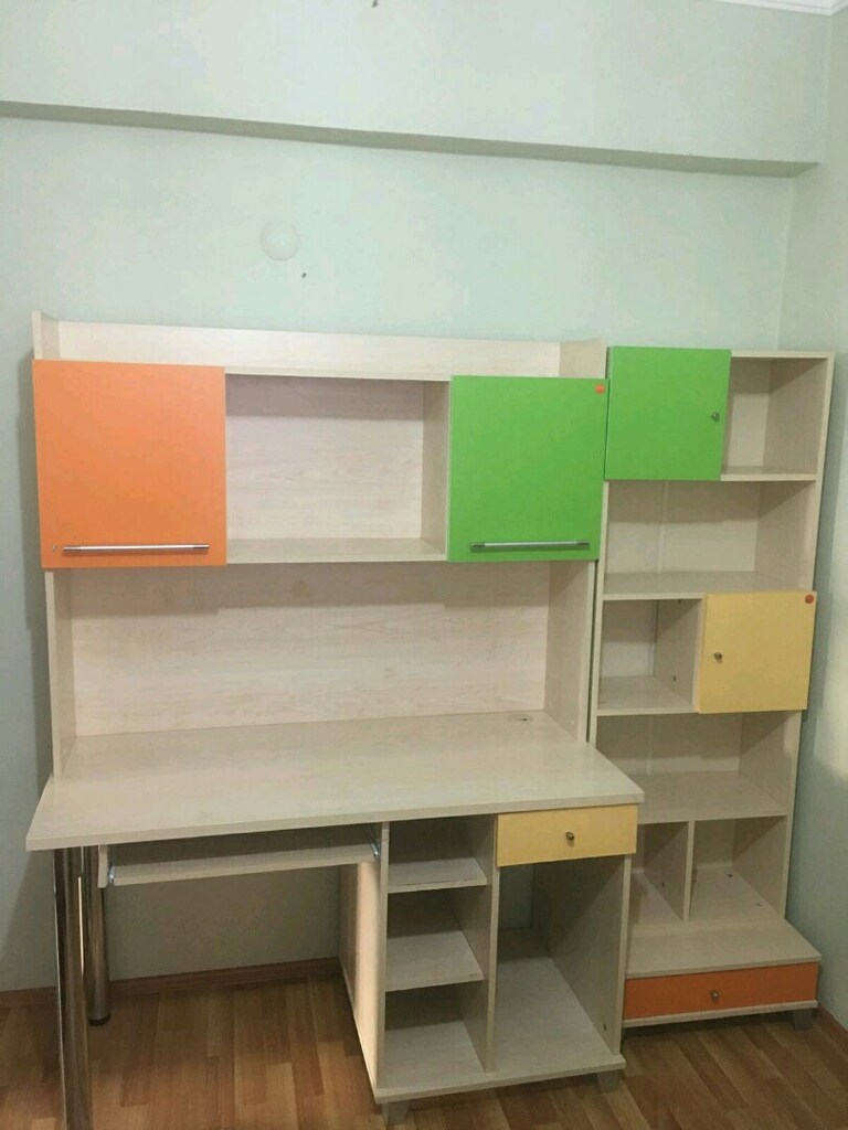 Havuc mobilya calisma masasi ve kitaplik - Mobilya - 1690617498