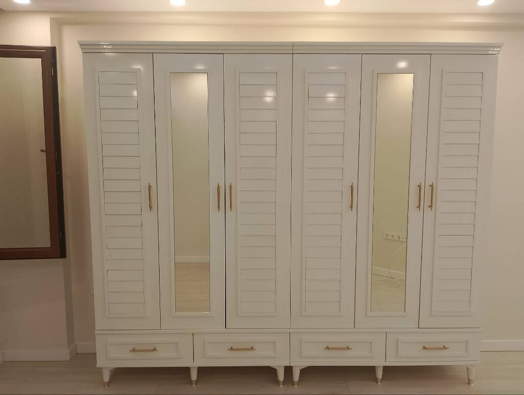 İmalattan Uygun Fiyatlı 6 Kapılı Panjurlu Dolap - Mobilya - 1687001386
